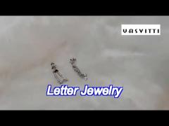 Stivali di moda orecchini iniziali in argento sterling personalizzare gioielli 18K oro placcato orecchini di lettere di moda
