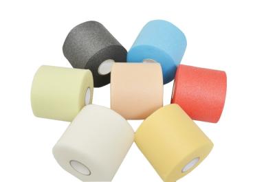 China Custom Sports foam prewrap colored underwrap 7cm x 27.5m PU tape for sale