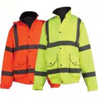 China Breathable High Visibility Reflective Jacket Fleece Lined Collar Qulited Lining for sale