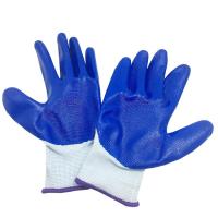 China 43 Grams Polyester Liner Nitrile Work Gloves High Temperature Resistance for sale