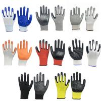 China 43 Grams Polyester Liner Nitrile Work Gloves High Temperature Resistance for sale
