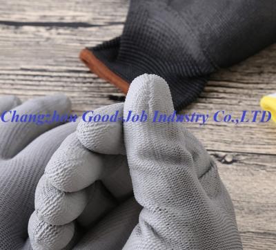China EN388 CER 3121 Autoreparatur-PU beschichtete gestrickte Nylonhandschuhe zu verkaufen