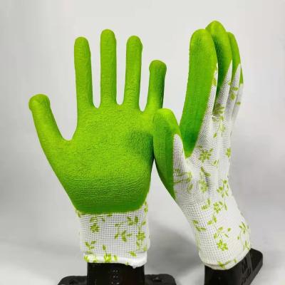 China Kundenspezifisches Messgerät der PU-Blumen-Gartenhandschuh-13 für Frauen zu verkaufen