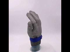 Klasse 5 des Draht-SS316 schnitt beständige schützende Arbeits-Handschuh-Polyäthylen-Fasern