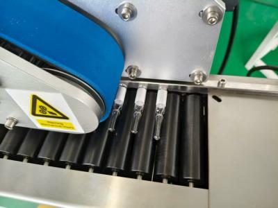 China High-Speed Cosmetic Labeling Machine - Fully Automatic Sticker Labeling for 1-20ml Glass or Plastic Bottles with Taping and Printing Features for sale