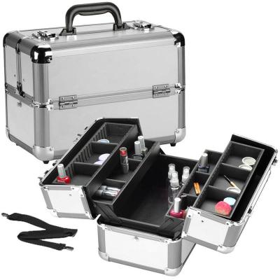 China Pro Silver Aluminum Makeup Case for sale
