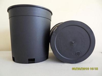 China 1 Gallon Black Injection Molded Nursery Pot for sale