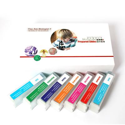 中国 ガラス準備された顕微鏡のスライド7色7の王国35項目生物的標本 販売のため