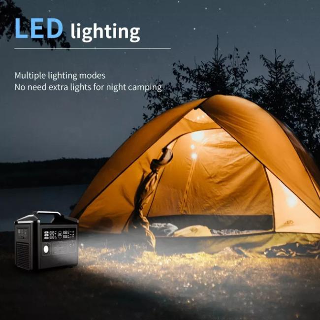 Lifepo4 Lithium Battery Energy Storage Rechargeable OEM ODM 2000W 3000W Solar Charging Generator Portable Power Station 6