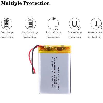 Chine Batterie au lithium LiFePO4 OEM Batterie au lithium polymère Pack haute capacité 1200 Mah 3.7V Batterie rechargeable en gros à vendre