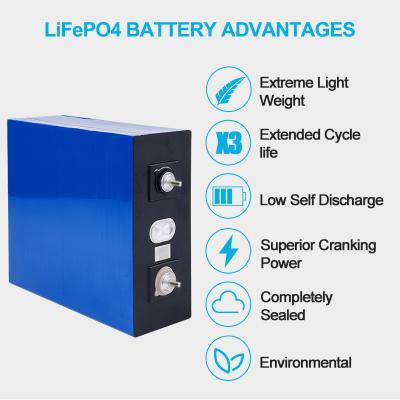 China LiFePO4 Lithium Battery Custom 3.2V 100AH 200AH 280AH 400AH Prismatic Grade A Lithium Battery Cells For EV/Solar System for sale