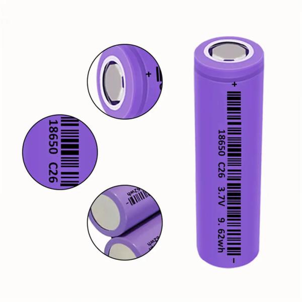 Batteria al litio LiFePO4 3.7V 2000mah 2200mah 2600mah 3000mah Batteria OEM 18650 3600mah Batteria ricaricabile agli ioni di litio