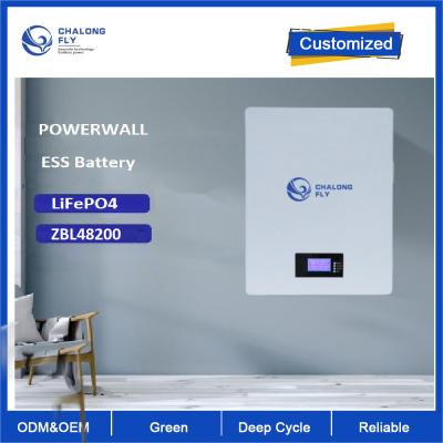 Powerwall 200Ah 10KW Lifepo4 oplaadbare batterij wandmontage voor opslagsysteem voor zonne-energie