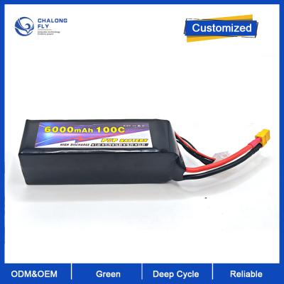 China 6000mAh 6S 22.2V 100C Drone Battery for UAV and FPV Applications with High Energy Density for sale