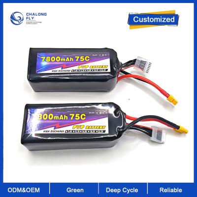China 22.8V 7800mAh 75C Drone Battery UAV Lithium Battery with High Energy Density and Long Service Life for sale