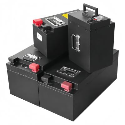 China Deep Cycle 12V 200AH 100AH Lithium Ion Lifepo4 Battery Pack with BMS Protection AGV Golf Carts Featuring LFP Anode for sale
