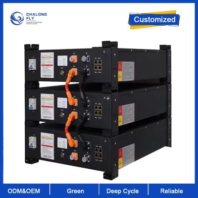 China 48V 100Ah Stackable Rack-mounted Lithium-ion Battery with Intelligent BMS for Industrial Energy Storage for sale