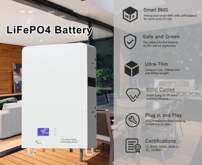 Cina LiFePO4 Batteria al litio 48V 100AH 200AH 300AH 400AH Home Backup Battery Pack Custom Storage di energia solare Batteria agli ioni di litio in vendita