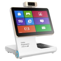 China Restaurant Visitor Management System Touch Screen Android Attendance System With Fingerprint Face Recognition for sale