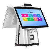China 15.6 Inch Dual Screen Android Pos Terminal With Thermal Printer QR Code Face Recognition for sale