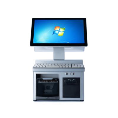 China Windows All in One POS System Intergrated Keyboard Receipt Printer QR Code RFID Reader for sale