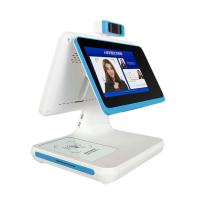 China Compact Space Saving Dual Screen POS Terminal Win10 Android 9 Inch Customer Display for sale