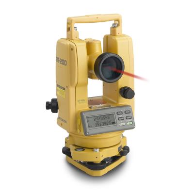 China Topcon DT-200 Series Electronic Digital Theodolite IP66 45mm Objective Lens DT-205L for sale