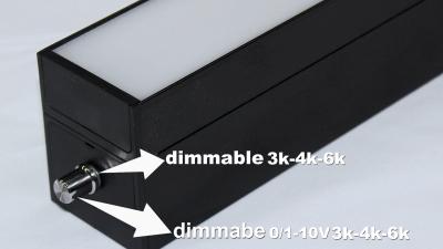 China Linear light suspension fixture lamp indoor linkable 3000k/4000k/5000k dimmable LED For market garage black white hight bright for sale