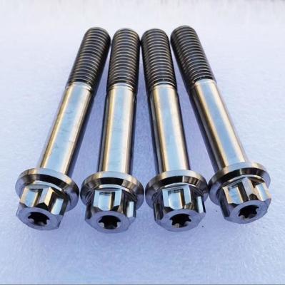 China Titanium Alloy Flange Bolts Screws Customized Modified Titanium Bolts for sale