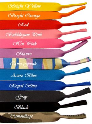 China Black / Pink Sun Glasses Neoprene Sports Support Neck Straps Customized for sale