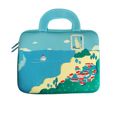 China Zipped Softy Eco-Friendly Neoprene Laptop Tote For Ipad Mini With Stampe Pattern for sale