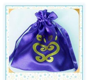 China Monogrammed Satin Drawstring Pouch for sale