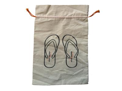 Китай Мешок Drawstring хлопка для мешков тапочки упаковывая, Относящ к окружающей среде-содружественный продается