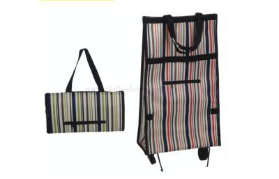 China Logo - printing foldable trolley shopping tote bag  for shopping mall for sale