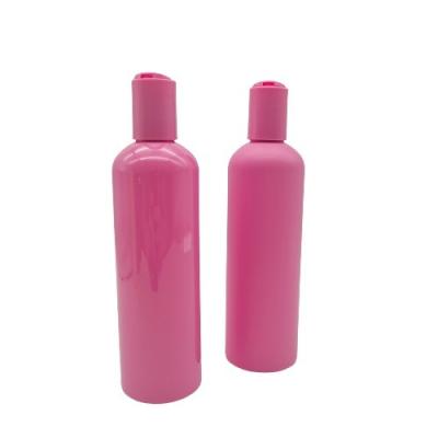 China Smooth Body Lotion Bottle Frosted PET Plastic Shampoo Bottle 300 Ml Screen Printing for sale