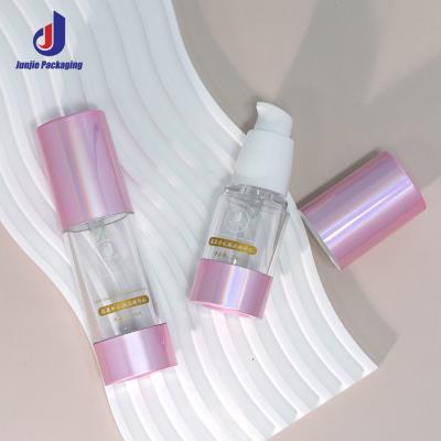 China 100ml Rose Gold Cosmetic Plastic Pump Bottles Airless Bottle Set for Facial Care Essence Lotion 100ml Volume Industrial for sale