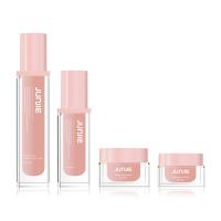 Quality Screen Printing Square Acrylic Bottles Light Pink Perfume Bottle 50ml 100ml For for sale