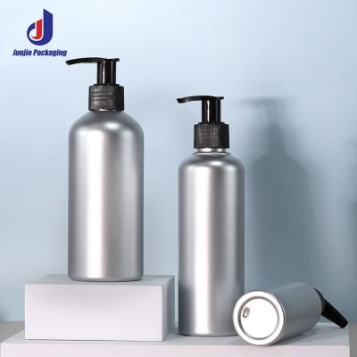 China PET Silver Shampoo Bottle 100ml 240ml 250ml Plastic Spray Bottles For Hair Care Shower Gel for sale