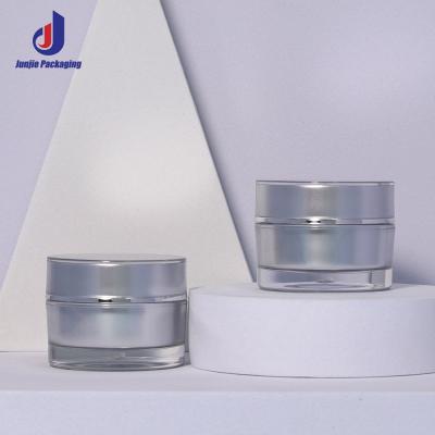 Cina Logo del cliente Luxury 10g Round PS Silver Empty Clear Plastic Packaging Cartuccia di crema cosmetica per labbra in vendita