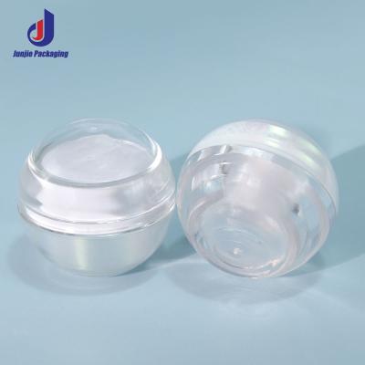 China Frasco de creme de plástico cosmético pequeno 5g frasco de creme de camada dupla com colar PS à venda