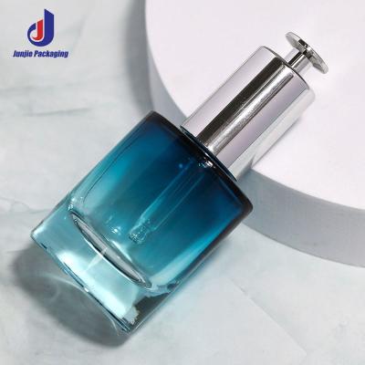 China Frosted Luxury Cosmetic Packaging 30ml Black Glass Dropper Bottle for sale