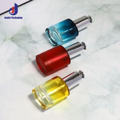 China Frosted Luxury Cosmetic Packaging 30ml Black Glass Dropper Bottle for sale