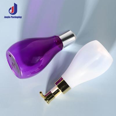China 150ml 160ml PET Empty Bottle Purple Refillable Plastic Bottle Cosmetic for sale