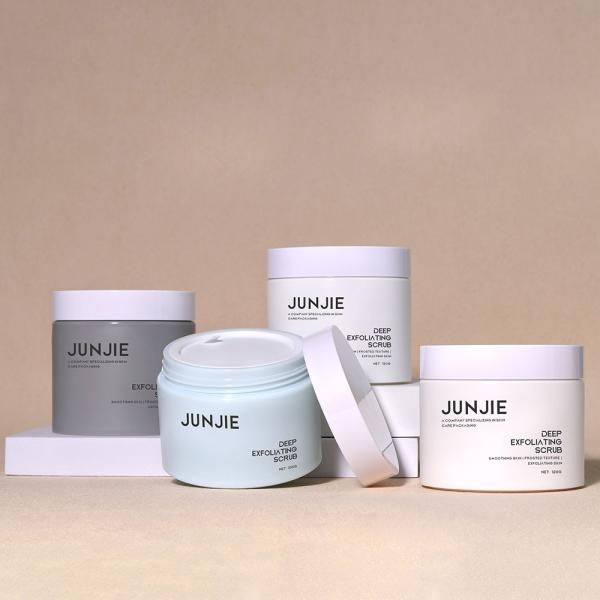 Quality Silk Screen Printing 80-200g Large Container Scrub Cream Body Butter Cream Environment-Friendly Double Wall Jar Plastic Wide Jars for sale