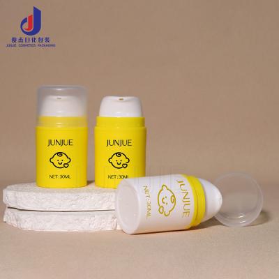 중국 맞춤형 귀여운 화장품 용기 30ml 50ml 에어리스 펌프 로션 리필 가능 페이스 크림 병 PP, 스킨케어 에센스용 판매용