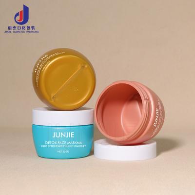 Cina Vaso vuoto da 250 ml a forma di ciotola colorata per cliente, maschera viso a bocca larga, cosmetico, barattolo di plastica smerigliata da 8 once con coperchio in vendita