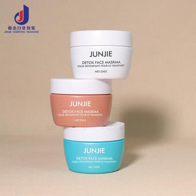 China Vazio 250ml Forma de taça colorido Cliente boca larga máscara facial cosmético congelado 8oz frasco de plástico com tampa à venda