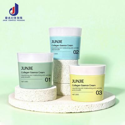 China Plastic Body Scrub Jars PP Jar Cosmetic Empty Skin Care Jars and Plastic Cap for sale