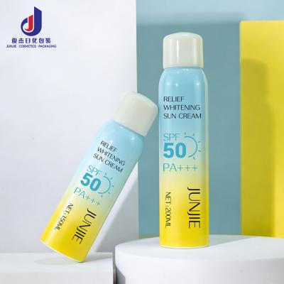 China 200ml PET Plastic Spray Bottle with Customizable Printing for Sunscreen and Cosmetic Packaging for sale