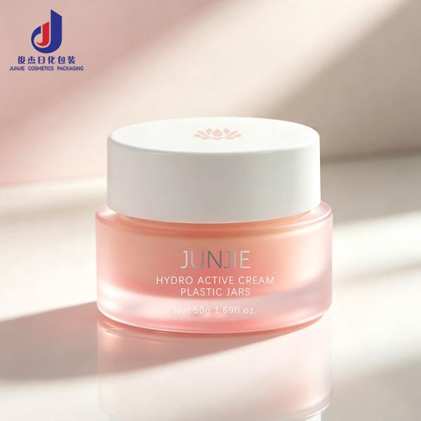 Quality Luxury 50G 1.7oz Sustainable Plastic Creams Lotion Lip Gloss Containers Jar with Screw Top Lids for Eye Cream for sale